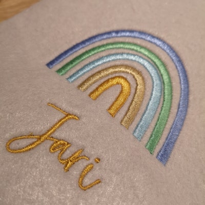 Boho Rainbow Mini Embroidery File Design 3x3 Hoop Satin Stitch Rainbow ...