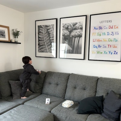 Rainbow Alphabet Poster, Handwriting Chart Print, Educational Wall Art ...