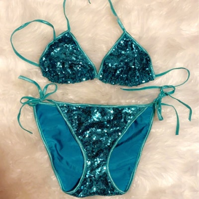 Sexy, Sequin, Sparkly, Bling, Purple Bikini. Made to Order, Unique ...