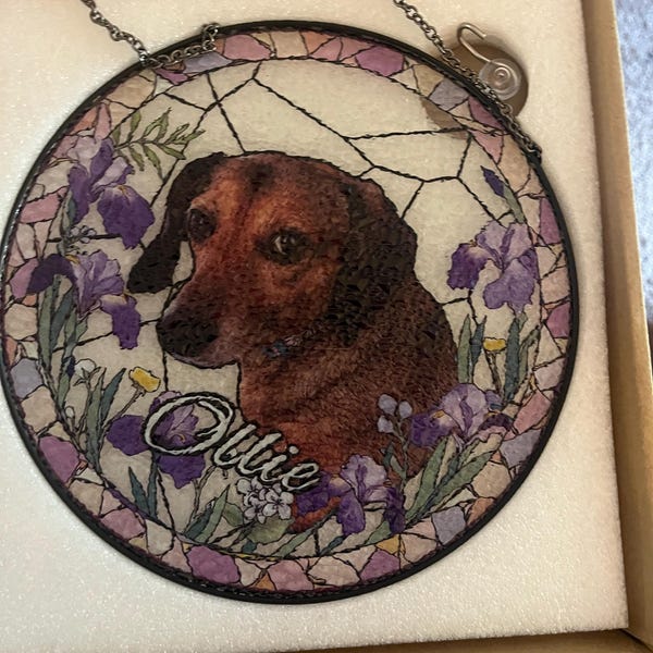 Black Crow Portrait Glass Suncatcher, Crow Dead Leaves Window Hangings ...