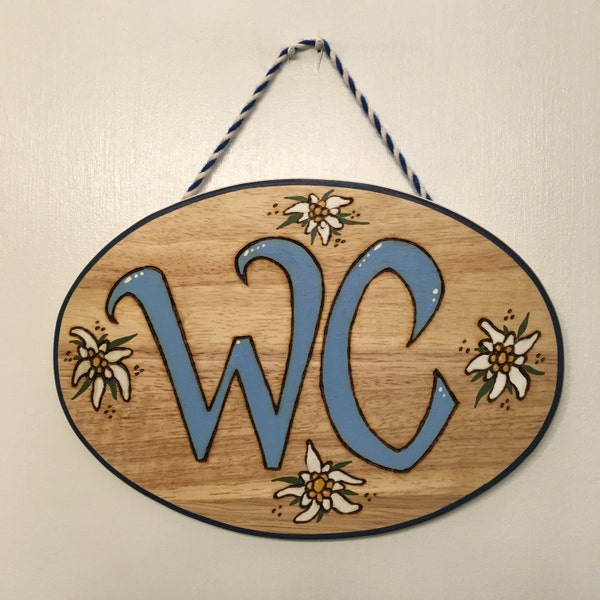 WC Sign, German Sign, Wc Door Sign, German Gifts, WC Sign Wood ...
