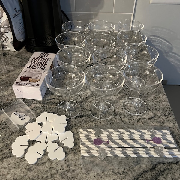 10 Cloud Glass Charm | Head in the Cloud Drink Topper Glass | Drink Tag ...