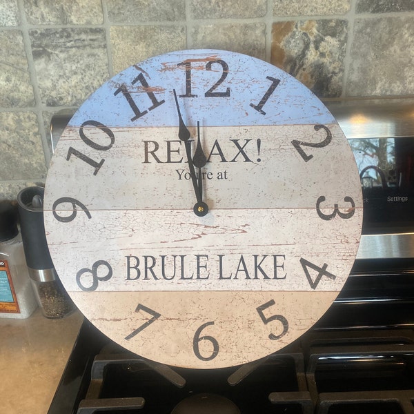 Personalized Lake Clock - Etsy