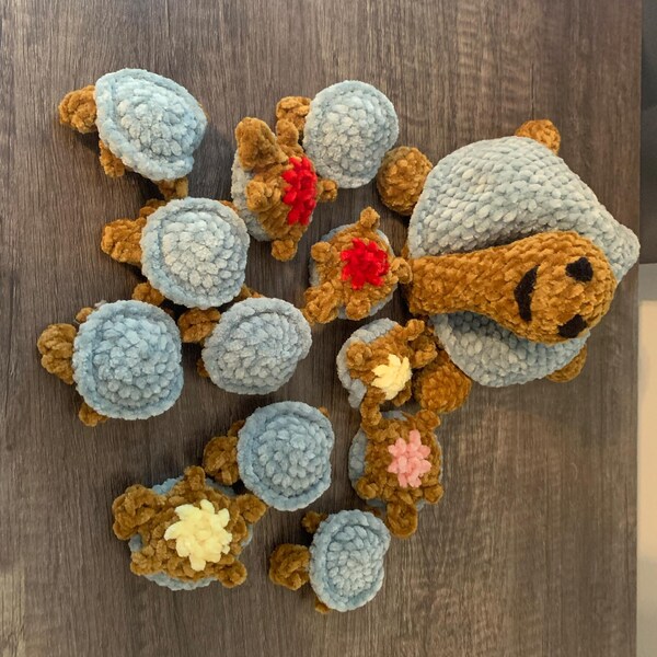 Turtle Plush Memory Game Crochet PATTERN Pdf, NO SEW Easy Crochet ...