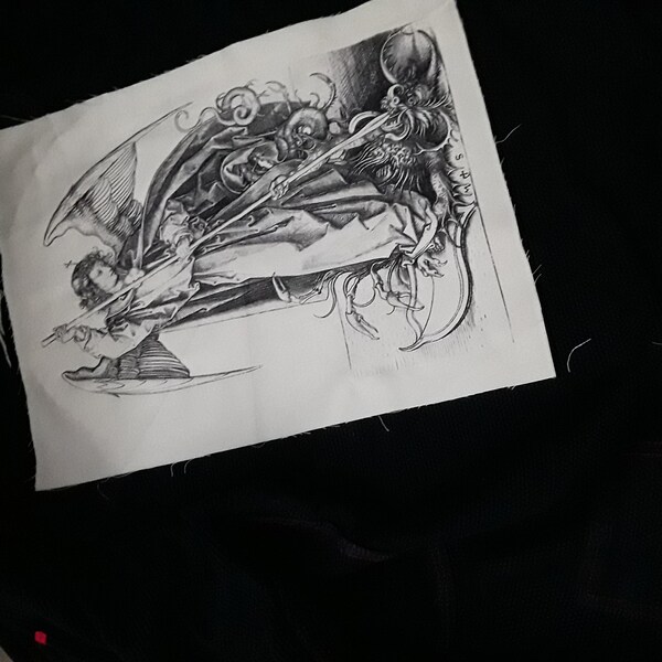 Martin Schongauer Back Patch - Saint Michael Slaying the Dragon Back ...