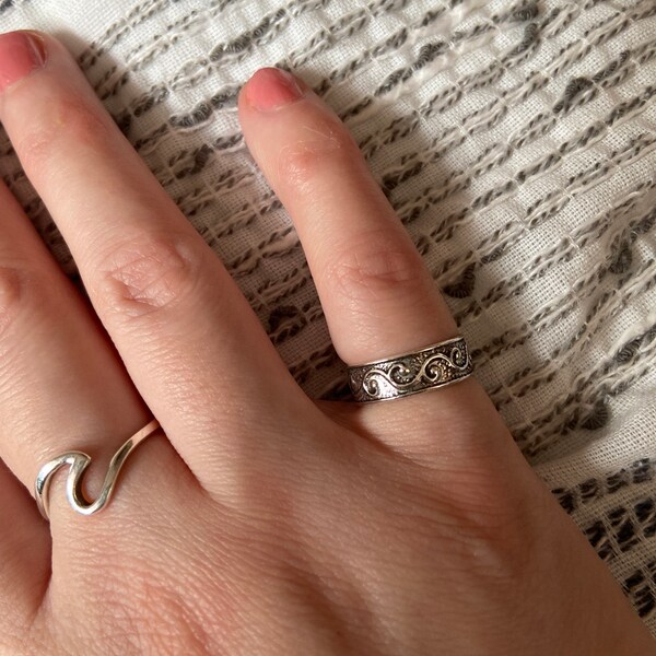 Midi Ring, Pinky Ring, Toe Ring in Sterling Silver Adjustable Toe Ring ...