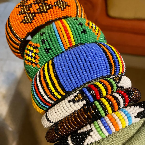 African Beaded Bracelets, African Beaded Bangles, Maasai Wrist ...