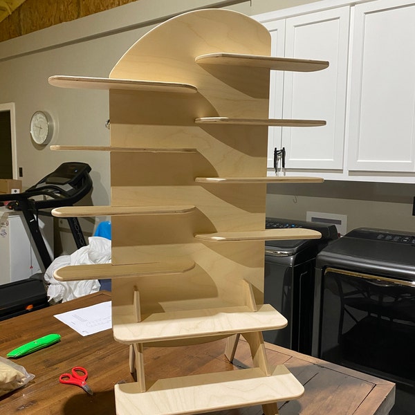 Retail Display Stand With 10-tier Wooden Countertop Rack, Product ...