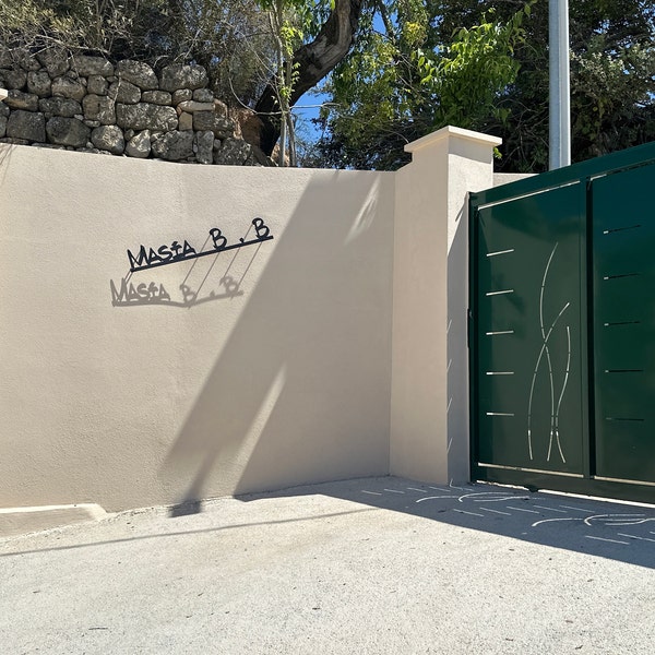 Personalized Metal Villa Name Sign, Custom Cottage Name Sign, Unique ...