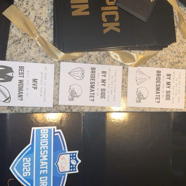 Groomsmen Draft Football Proposal Box | Personalized Wedding Party Gift ...