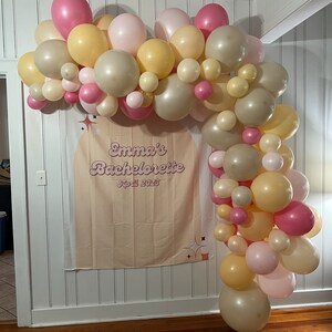Arch Custom Text Party Banner Personalized Arch Backdrop - Etsy