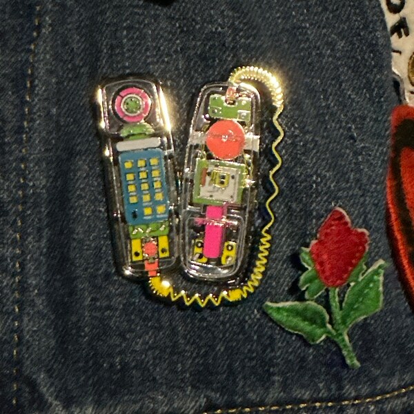 90s Clear Neon Phone Deluxe Enamel Pin V2.0 - 90s Nostalgia - Nineties ...