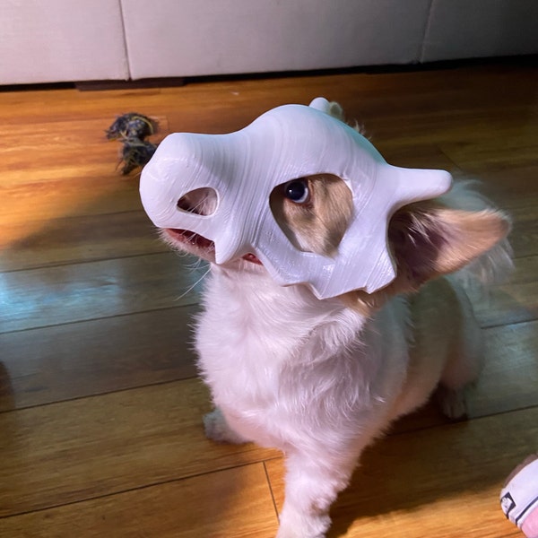 Cubone Dog Mask / Dinosaur Mask / Dog Costume / Funny Dog Gift / 3D ...