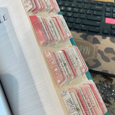 Glossy Vinyl Bible Tabs With Placement Guide for Bible Study - Etsy
