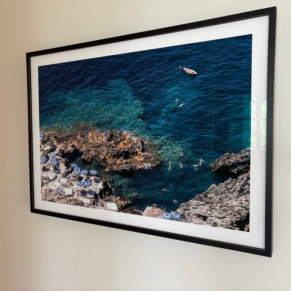 Amalfi Coast Art Print, Positano Italy Poster, Il Dolce Far Niente Fine ...