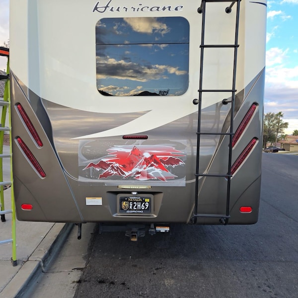 1 RV Trailer Motorcoach Mountain Scene Decal Graphic -630 - Etsy