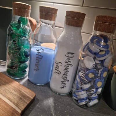 Laundry Room Labels Utility Decals Washing Powder, Fabric Softener ...