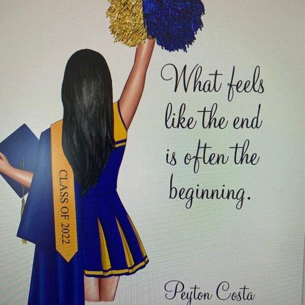 Cheerleader Graduation Card Printable Cheer Class of 2024 Cheer ...