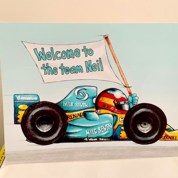 Max Verstappen Personalised F1 Greetings Card - Etsy