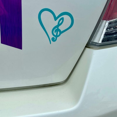 Music Vinyl Decal I Love Music Car Window Decal Heart With - Etsy