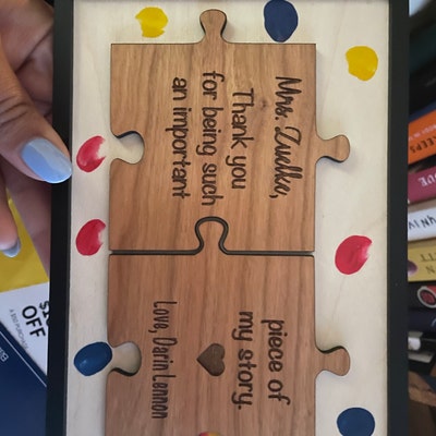 Personalized Puzzle Sign, Teacher Appreciation Gift, Thank You Gift ...