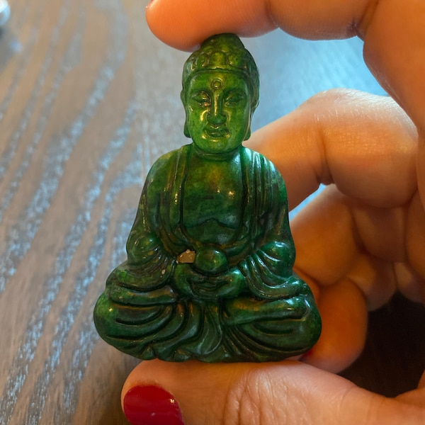 Natural Jade Grade A Hand-carved Buddha Statue - Etsy