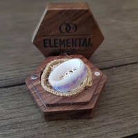 Unicorn Poop Ring With Opal Inlay - Diamond Dust Ring - Diamondcast ...