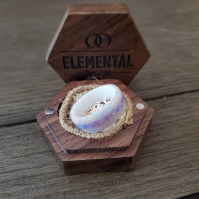 Unicorn Poop Ring With Opal Inlay Diamond Dust Ring Diamondcast ...