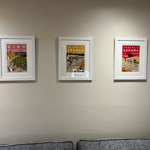 The Grand Tours - Graphic Set - 3 Cycling Prints • Cyclist Grand Tours ...