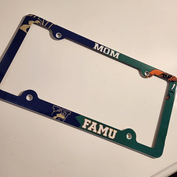 Personalized House Divided License Plate Frame Decorative License Plate ...