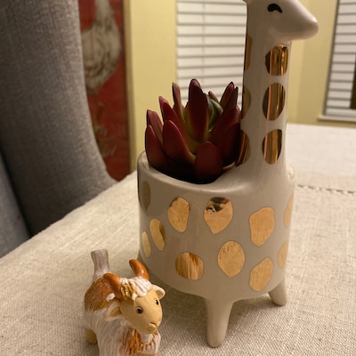 Ceramic Goat Hand-formed and Hand-painted Ceramic Sculpture Decorative ...