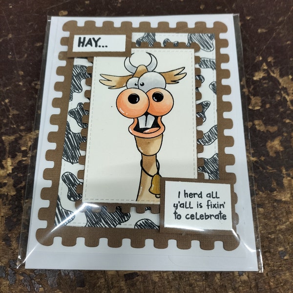 Holy Cow It's Your Birthday Card, Funny Cow Birthday Card, OMG It's ...