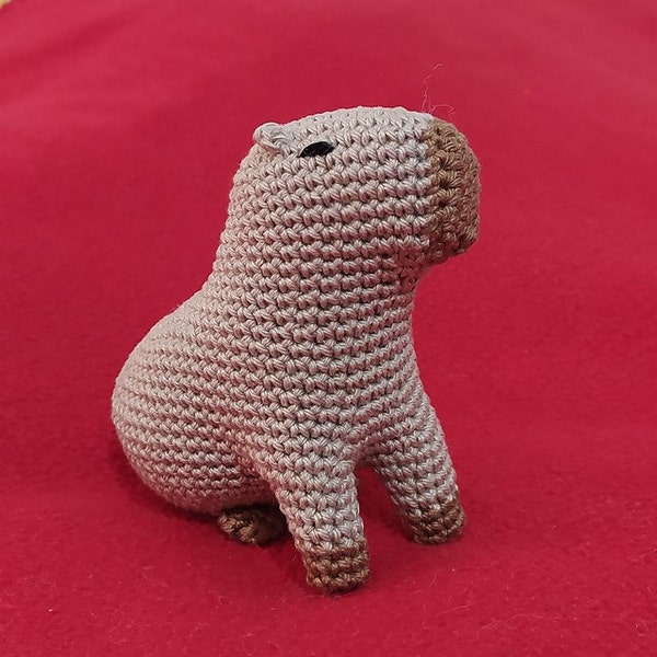 Sitting Capybara Crochet Pattern. Capybara With Top Hat and Bow Tie for ...