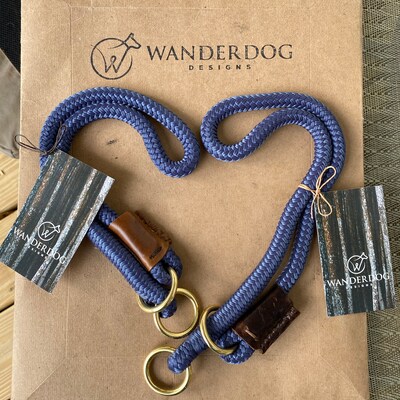 Light Slip Lead Thin Rope Lead Dog Training Leash Black Slip Lead ...