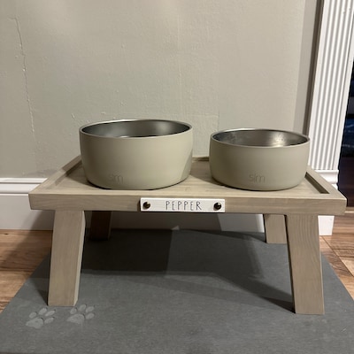 Tall Bowl Stand Elevated Dog Bowl Feeder Raised Dog Feeder Dog Lick Mat ...