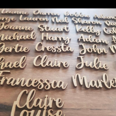 Rustic Wood Names / Words, Custom Laser Cut, Wall Art and Craft ...