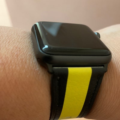 Thin Blue Line Apple Watch Band, Police Watch Band, Faux Leather Watch ...