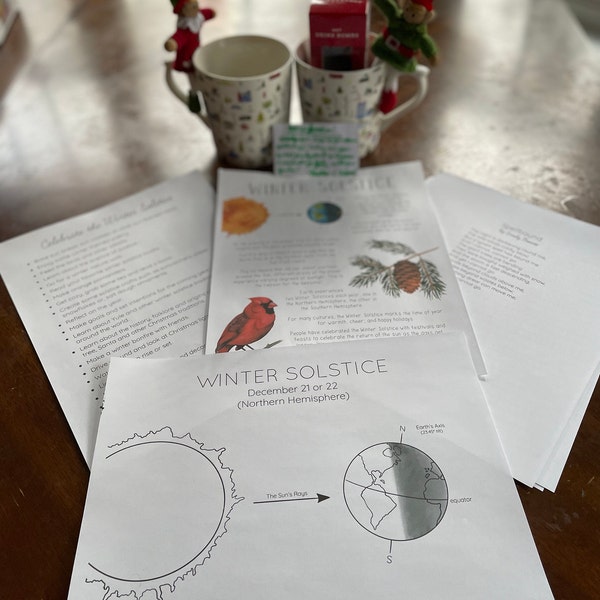 Winter Solstice Mini Nature Study - Etsy