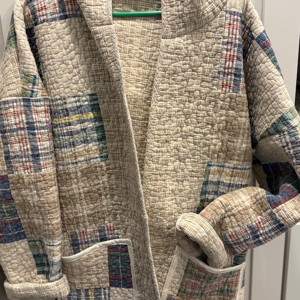 Patchwork Jacket Sewing Pattern PDF – Quilted Floral Coat Pattern ...