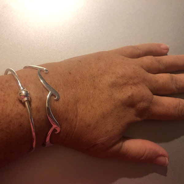 WAVE BRACELET 925 Sterling Silver. Made on Cape Cod. Bracelet With ...