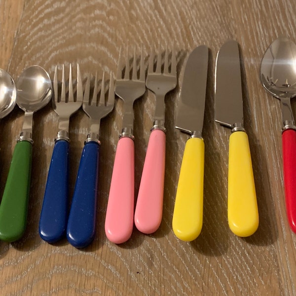 Colourful Vintage Inspired Cutlery Set - Etsy