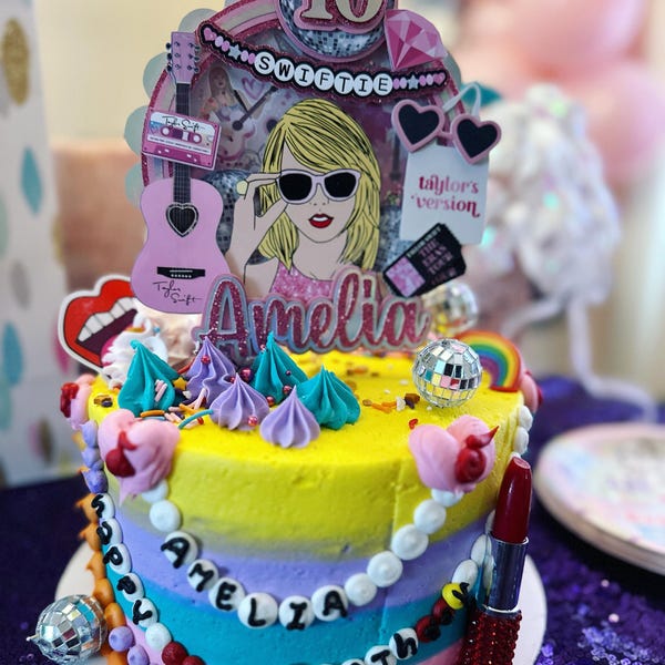 Girl Birthday Cake Topper Girl Birthday Girl Checkered Cake Topper Girl ...
