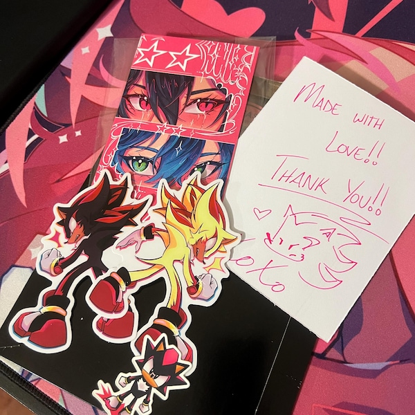 Sonic Stickers | 3.5 Inch Sonic Hedgehog, Shadow Hedgehog, Knuckles ...