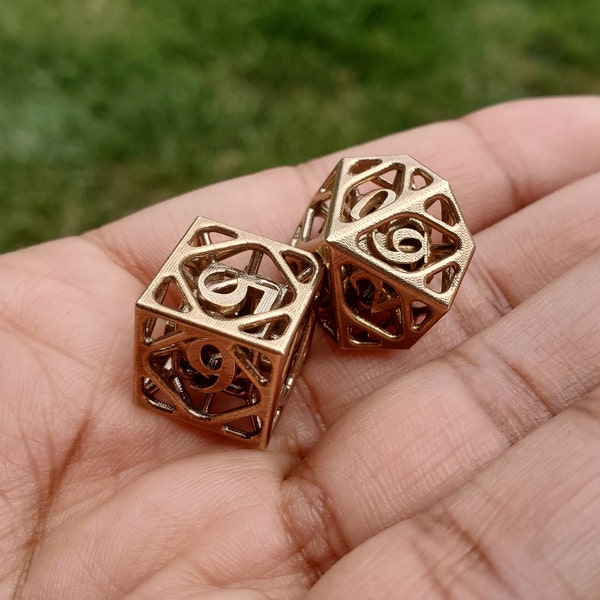 Botanical Mini Dice Set With Decader in Sterling Silver - Etsy