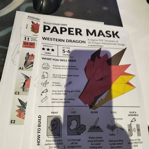 Maleficent Paper Mask PDF Template, Evil Queen Head Dress, Printable 3d ...