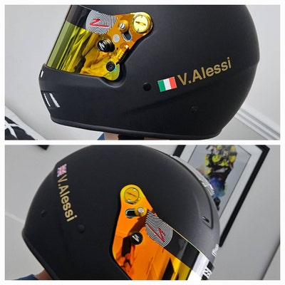 Custom Helmet Visor Sun Strip Sticker 36mm Tall Racing Bike Car Kart ...