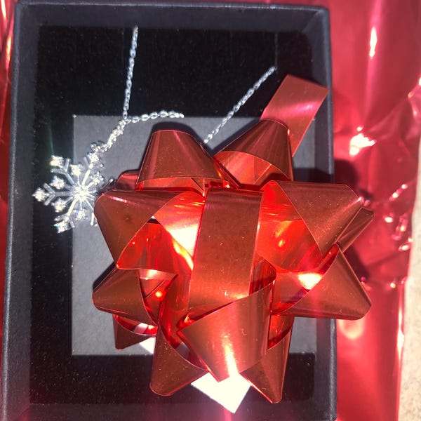 Sterling Silver Snowflake Necklace, Christmas Gift Pendant - Etsy