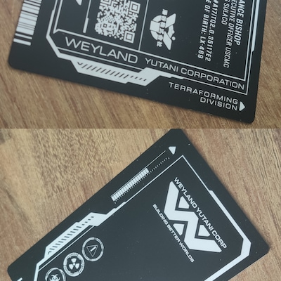 Personalised Weyland Yutani Access ID Laser Engraved Aluminium Alien ...