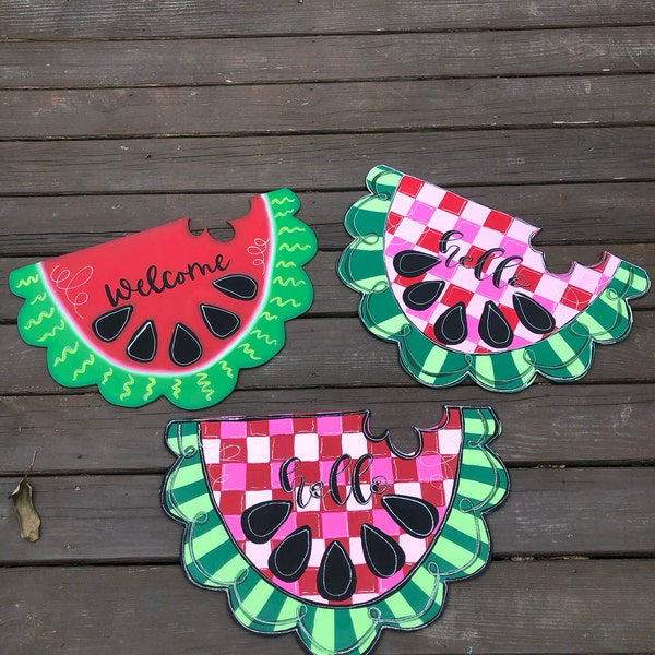 TEMPLATE - Watermelon Template Door Hanger Template - DIY Door Hanger ...