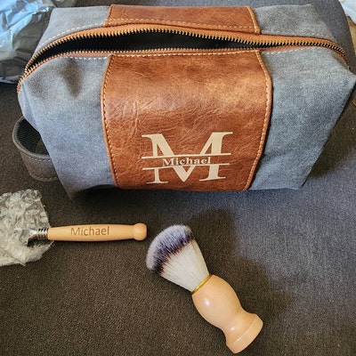 Personalized Razor With Wood Handle, Shaving Brush, Safety Razor for ...